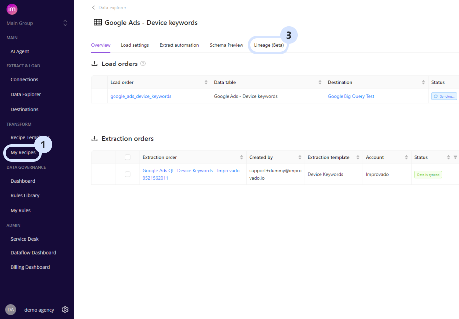 Lineage UI (Beta) | Docs